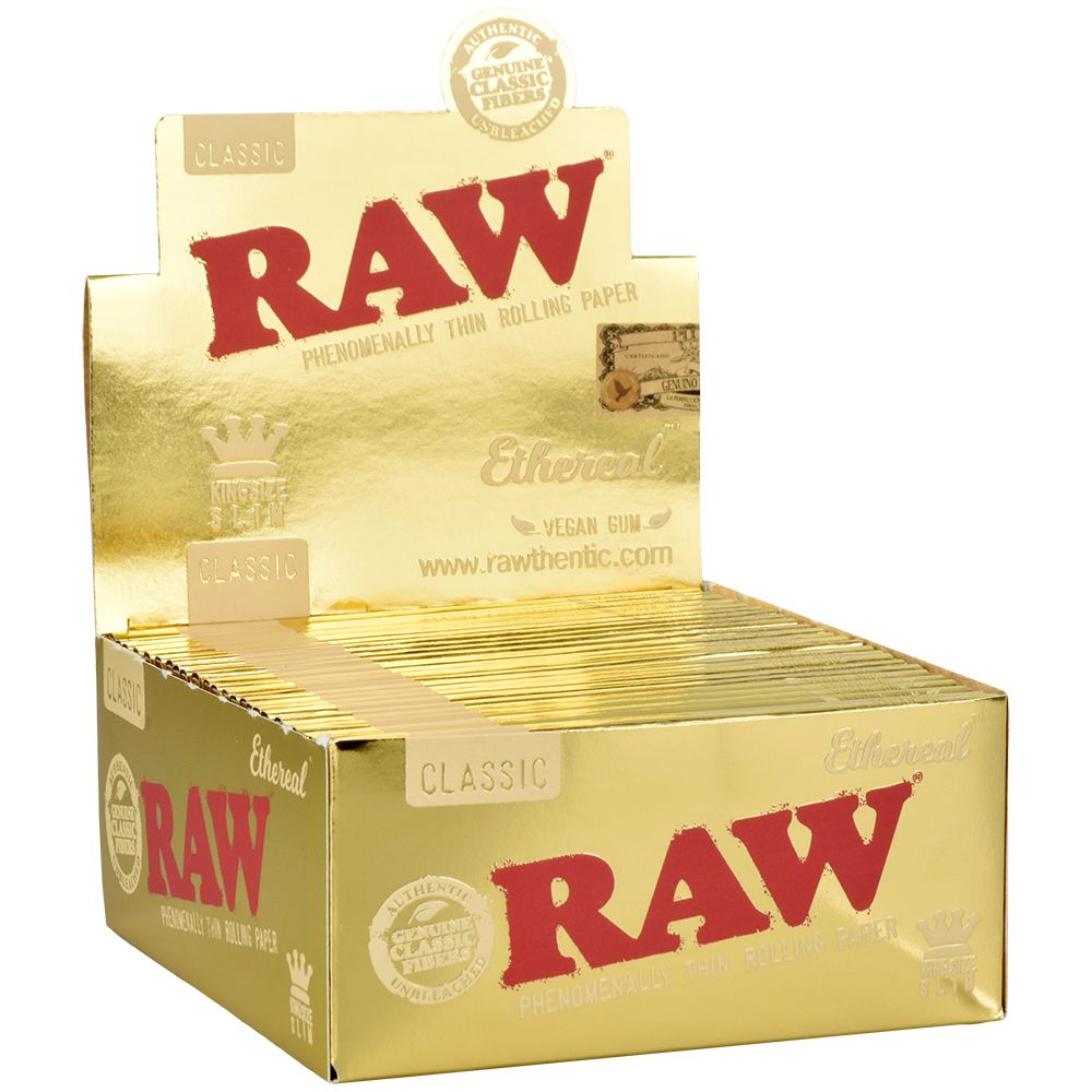 50ct Display Raw Ethereal Rolling Papers Classic 32pc King Siz