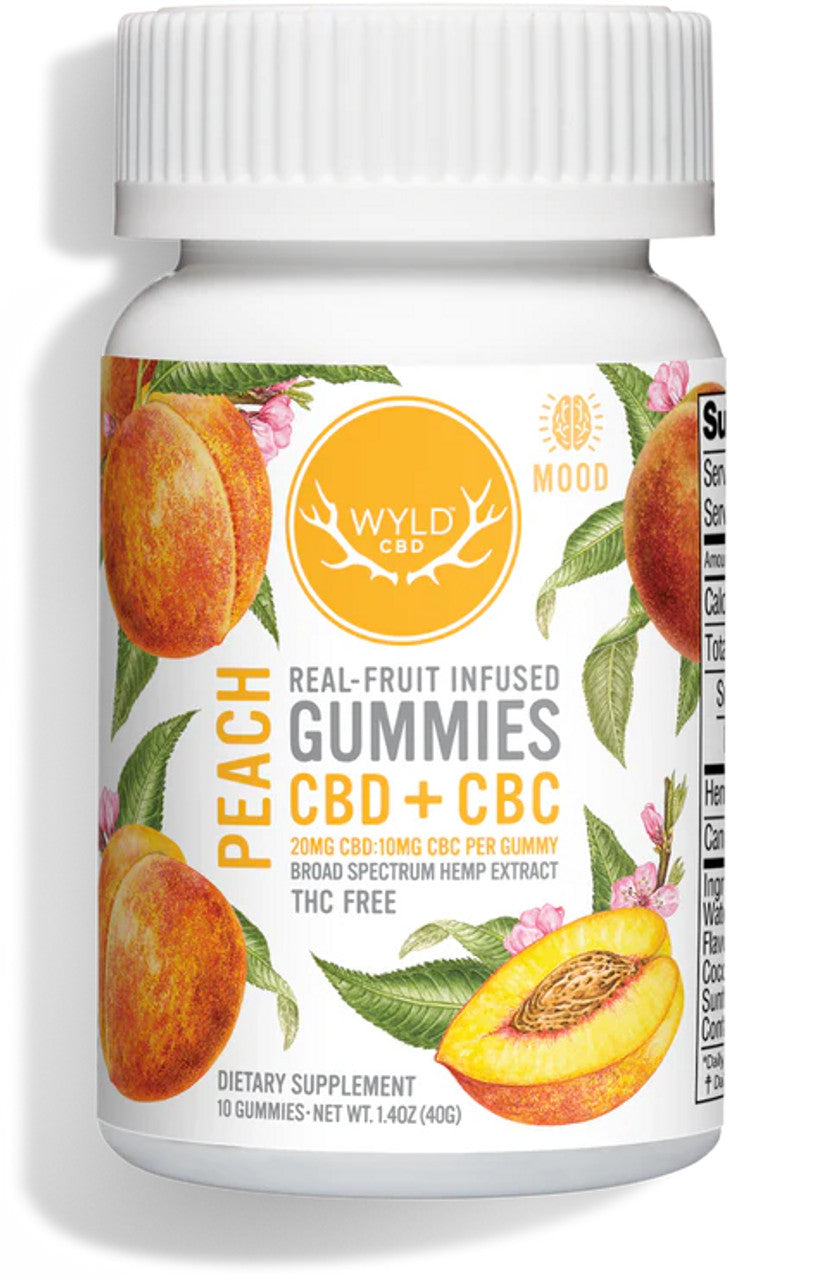 WYLD Real Fruit CBD + CBC Gummies Peach (60MG -1200MG) – Headshop.com