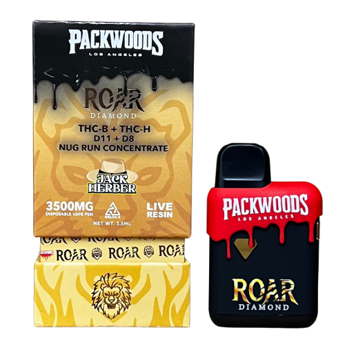 Roar x Packwoods Nug Run Concentrate 3500MG LIVE RESIN THC-B + THC-H ...