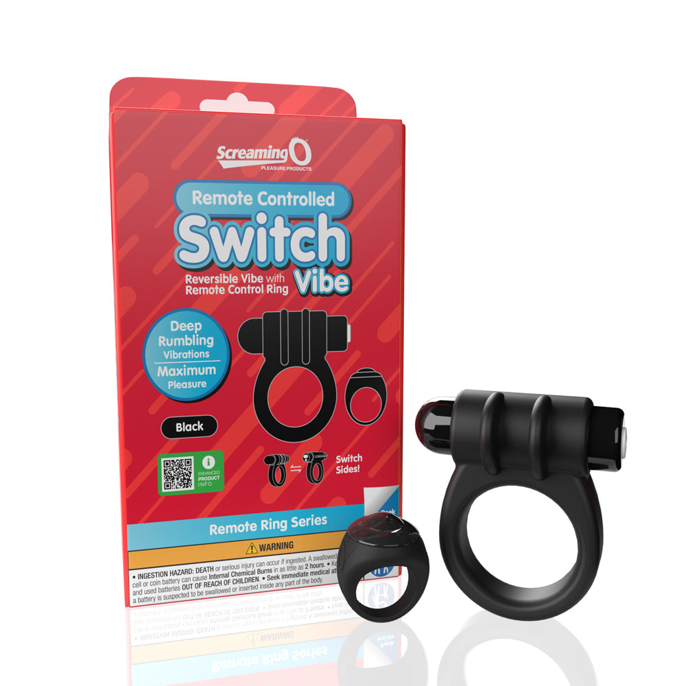 Screaming O Remote Controlled Switch Vibrating Ring Black – Headshop.com