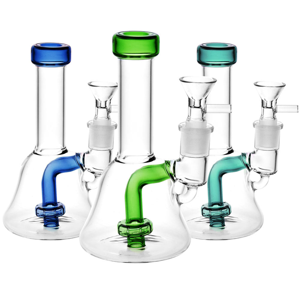 Clear As A Bell Mini Glass Water Pipe - 6"/14mm F/Colors Vary ...