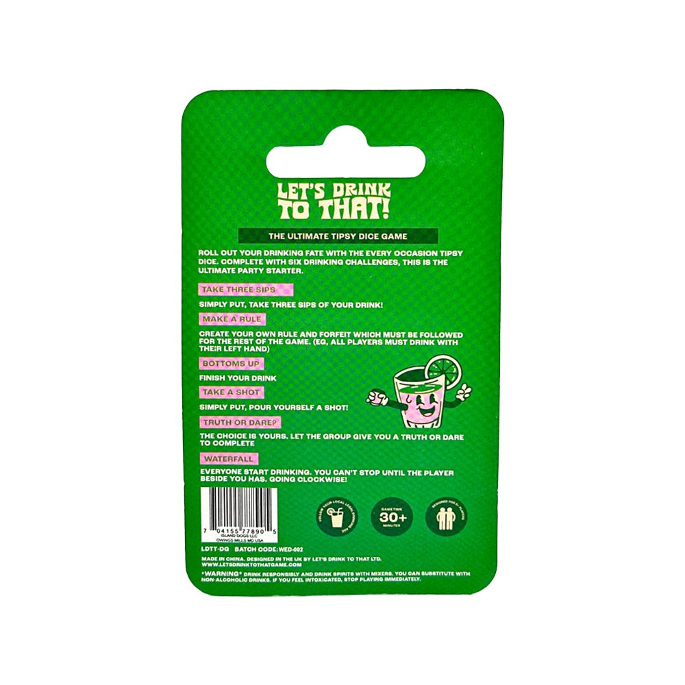 Let's Drink To That The Ultimate Tipsy Dice Game – Headshop.com