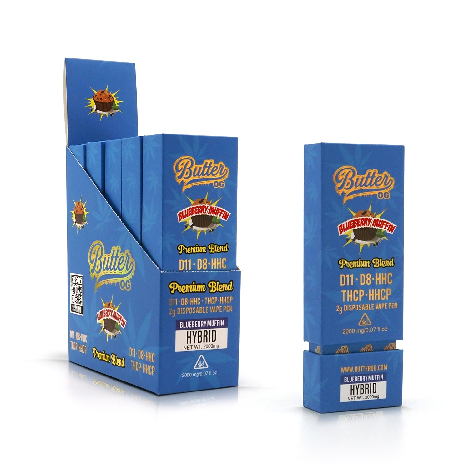 Butter OG Premium Blend D11, D8, HHC, THCP, HHCP 2g Disposable Vape ...