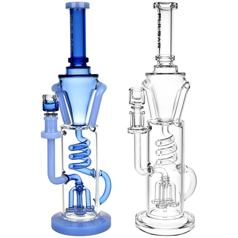 Pulsar Twister Glass Recycler Water Pipe | 14.5" | 14mm F – Headshop.com