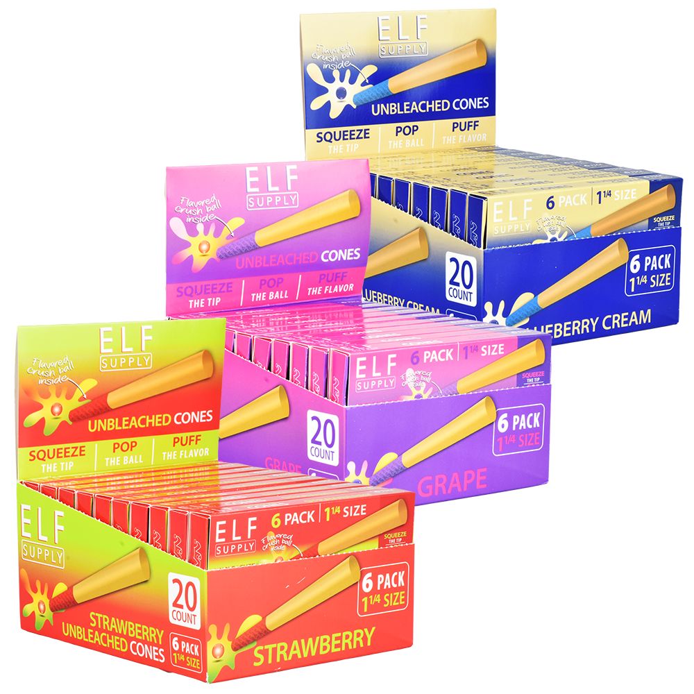 ELF Unbleached Flavor Pop Pre-Rolled Cones | 1 1/4 | 6pc | 20pk ...