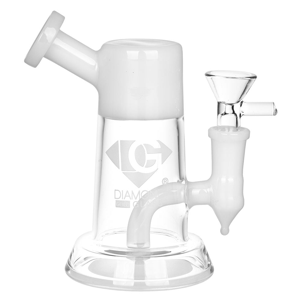 Diamond Glass Diamond Stem Mini Water Pipe - 5.25" / 14mm F – Headshop.com