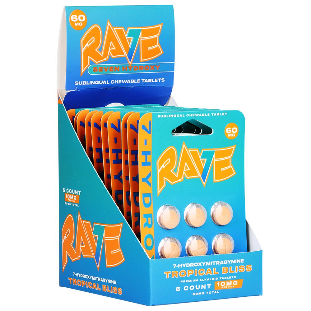 Rave 7-Hydroxymitragynine Tablets - 60mg / 6pc / Tropical Bliss ...