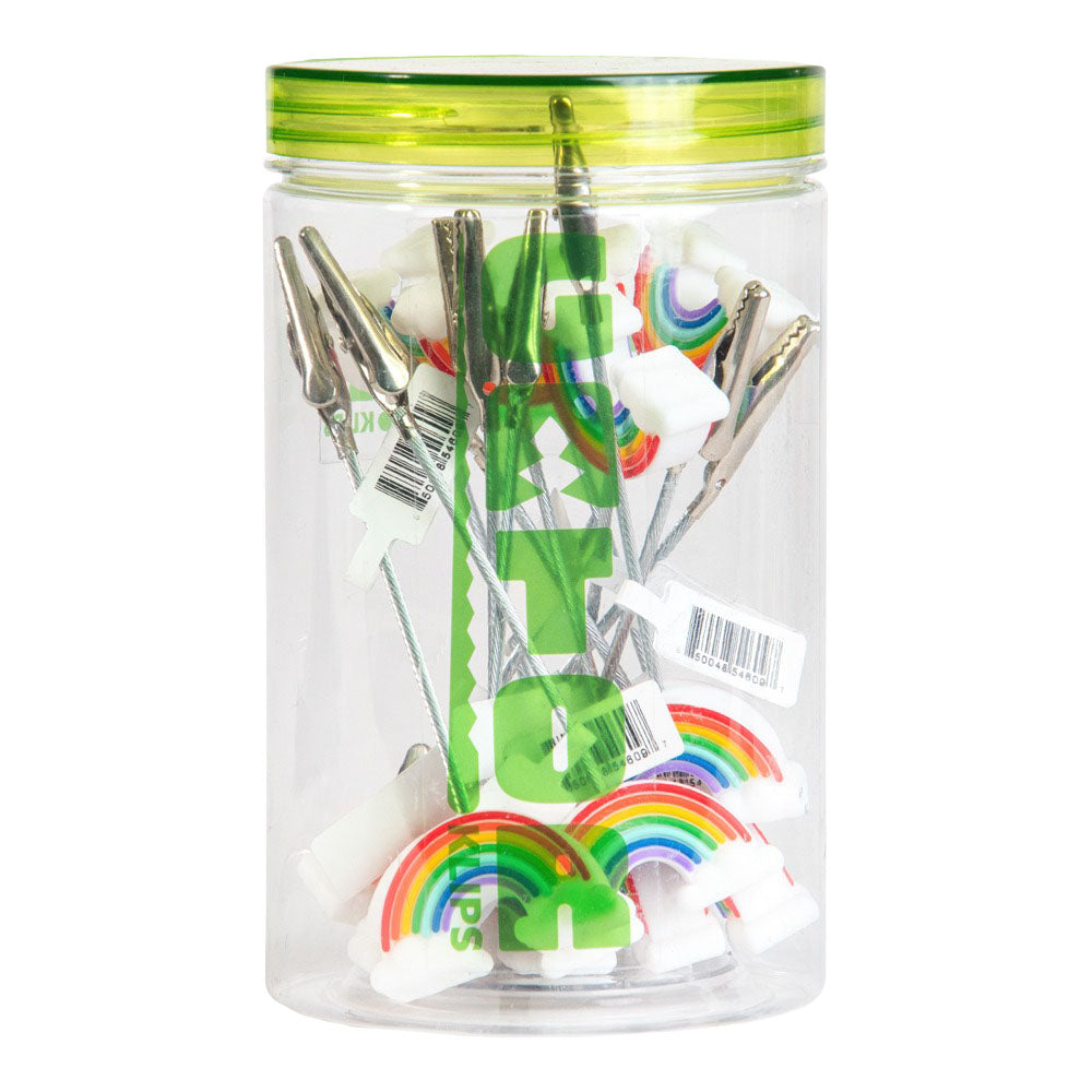 14PC JAR - Gator Klips Rainbow Memo Clip - 4.5" – Headshop.com