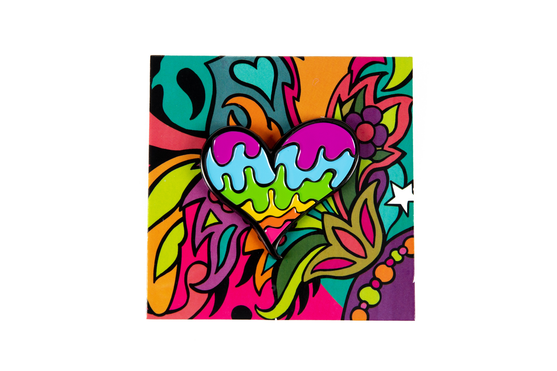 Ellie Paisley Heart Pin | Exclusive Pin | Collab Pin – Headshop.com