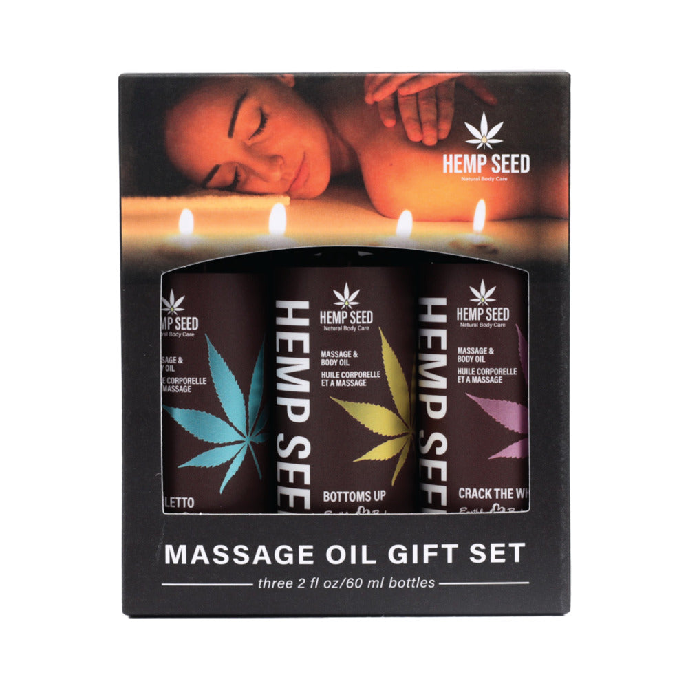 Earthly Body Hemp Seed Valentine 2025 Massage Oil Trio Gift Set ...