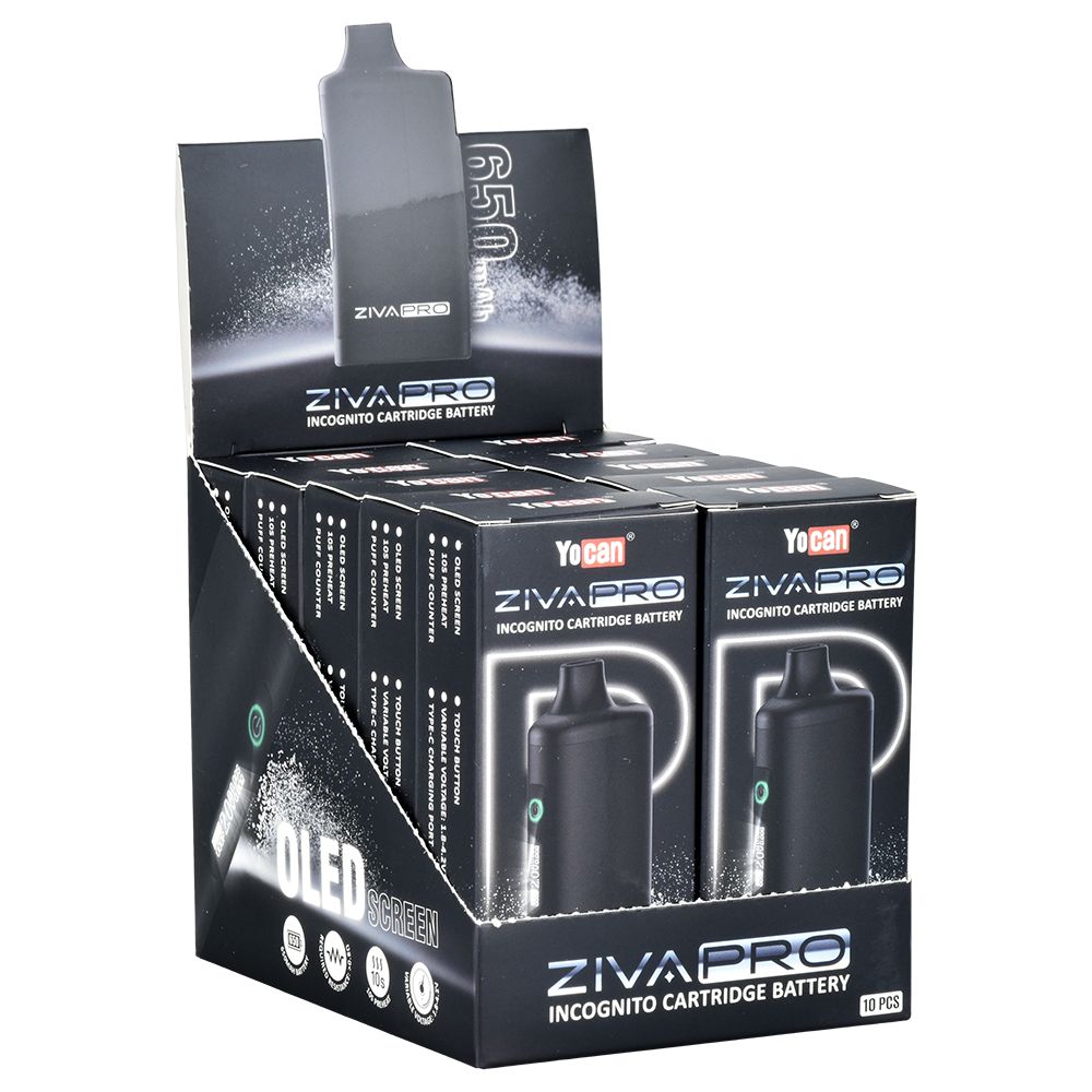 Yocan Ziva Pro Auto-Draw 510 Battery | 650mAh | 10ct Display – Headshop.com