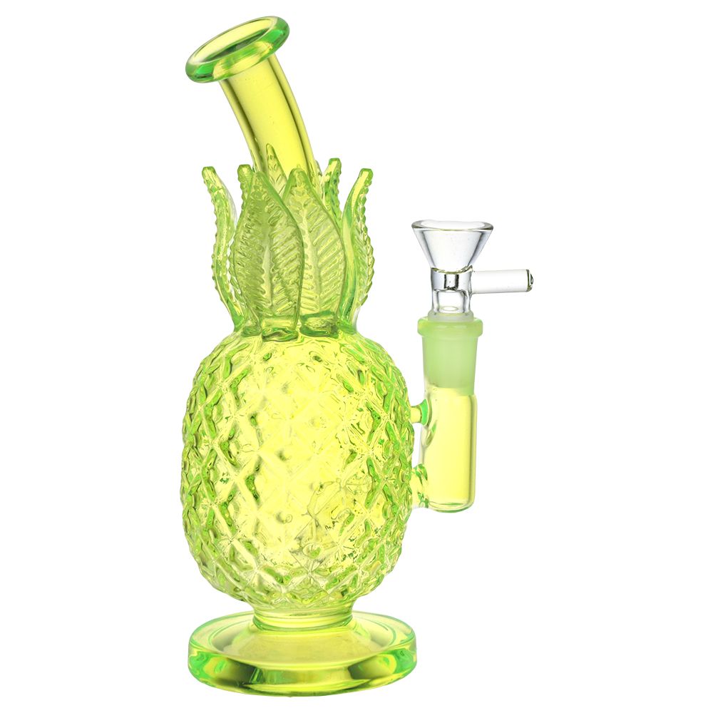 Pineapple Hospitality Glass Water Pipe - 7.75" / 14mm F / Colors Vary ...
