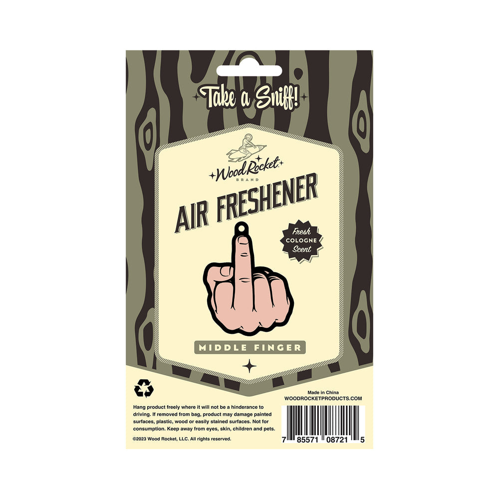 Wood Rocket Air Freshener Middle Finger Peach – Headshop.com