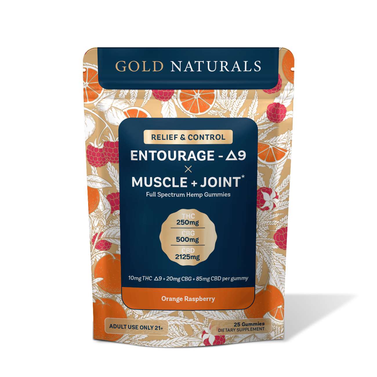 Gold Naturals Entourage Δ9 x Muscle + Joint Gummy – Headshop.com
