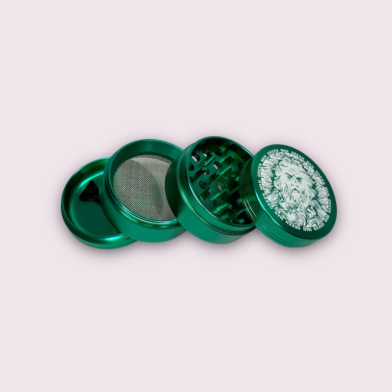 Green Man Green Aluminum 4-Piece Grinder, 2" – Headshop.com