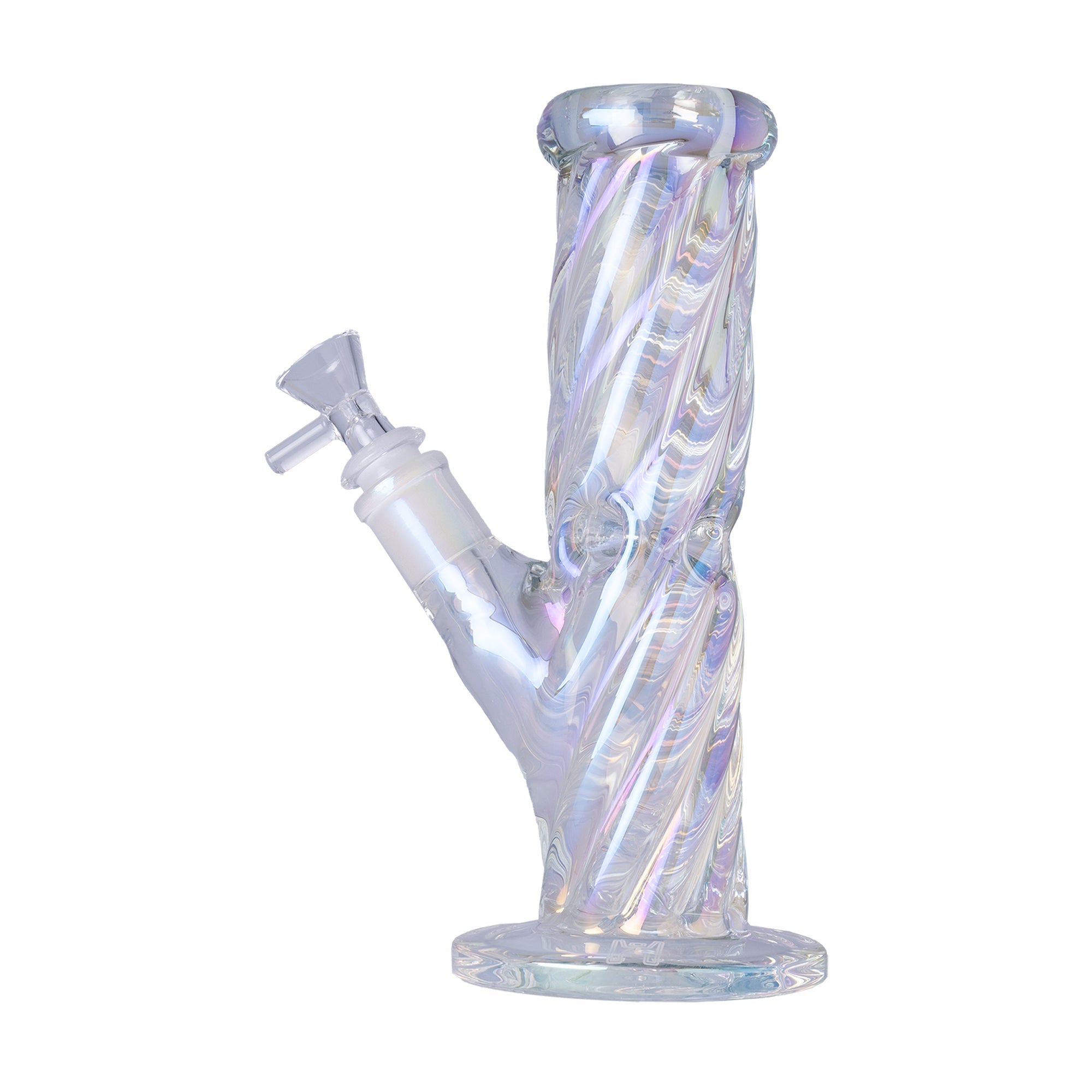 Human Grade Twisted Iridescent Tube Glass Water Pipe – Headshop.com
