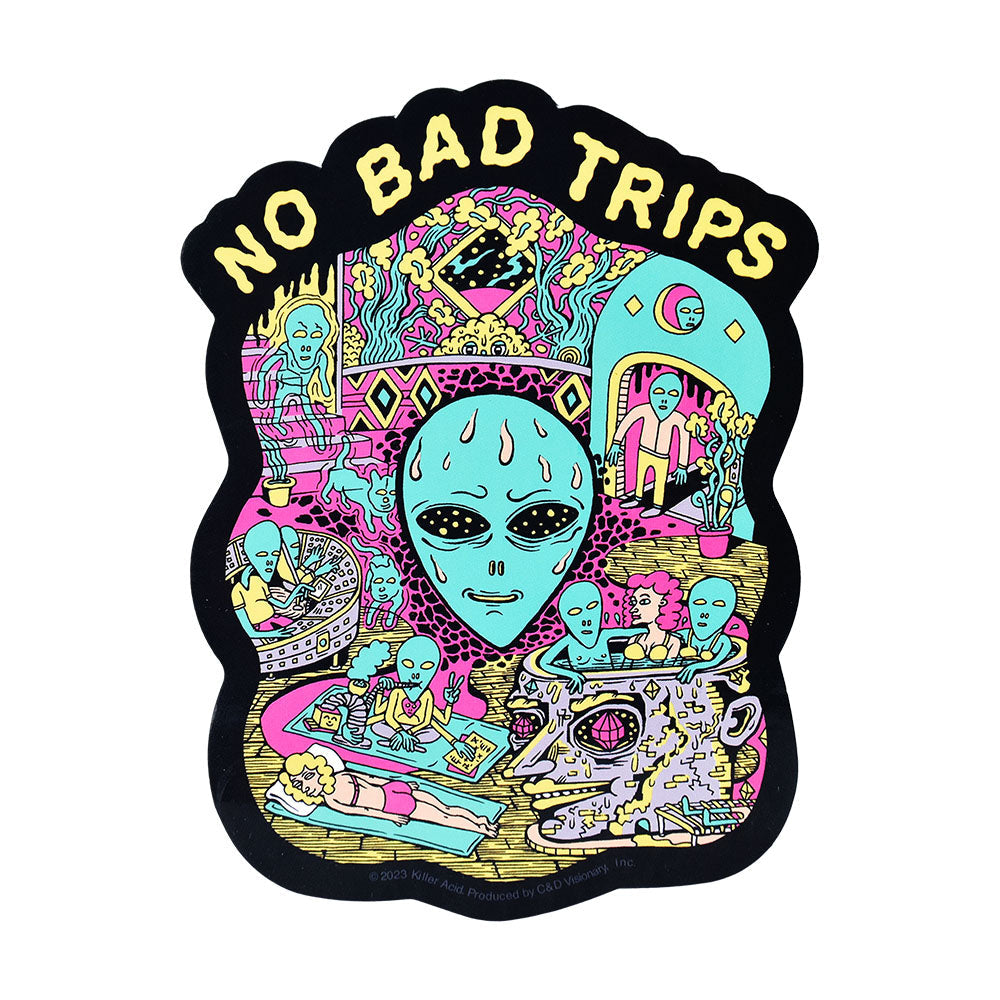 Killer Acid Die Cut Vinyl Sticker - No Bad Trips Scene / 3.75" x 5 ...