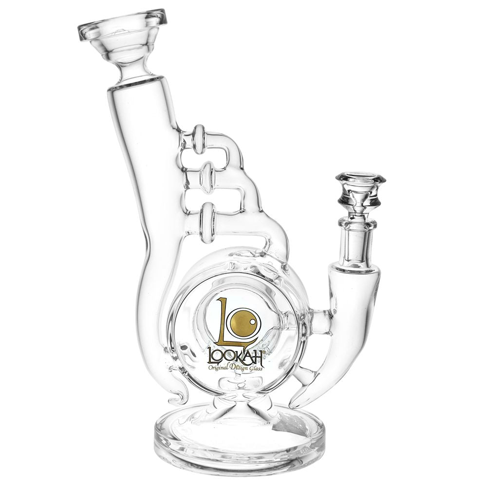 Lookah Glass Warped Recycler Water Pipe | 10.5" | 14mm F – Headshop.com