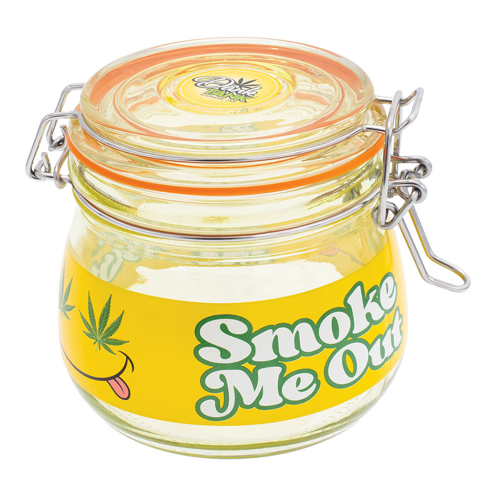 Fujima Dank Tank Smiley Smoke Me Out Glass Jar - 500ml – Headshop.com