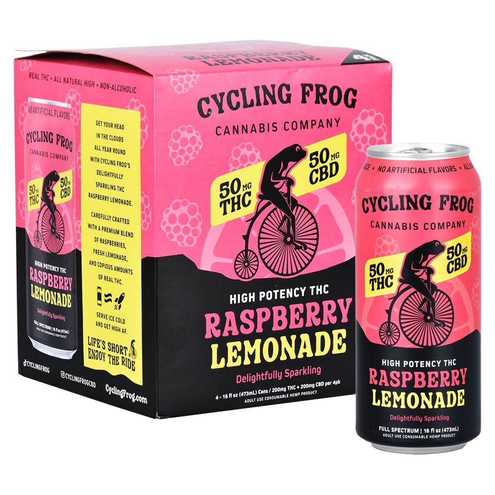 Cycling Frog Lemonade | 16oz | 50mg THC & 50mg CBD | 4ct – Headshop.com