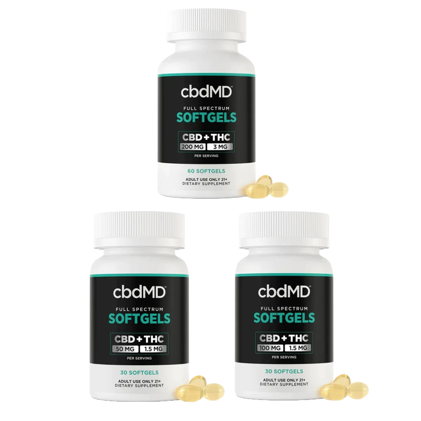 cbdMD Full Spectrum CBD Softgels - (1500MG - 6000MG) – Headshop.com