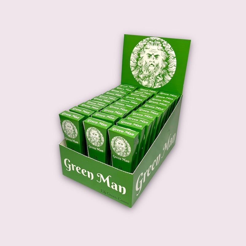 Green Man Green Rice Paper Cones Box – Headshop.com