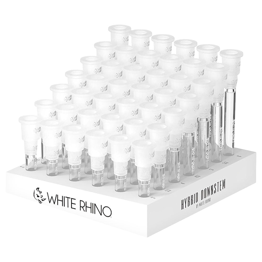 White Rhino Hybrid Downstem - Assorted Sizes 42PC DISP - – Headshop.com