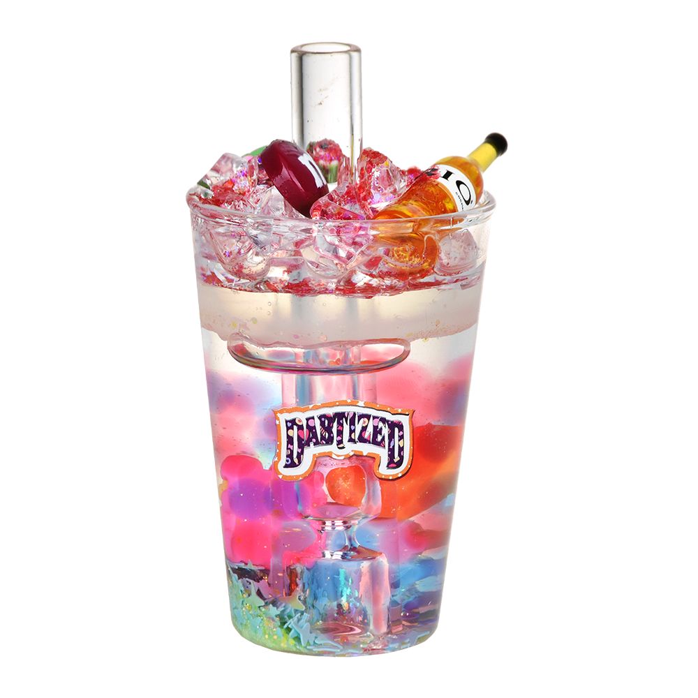 Dabtized Bottoms Up Shot Glass Hand Pipe - 4"/ Assorted Designs ...