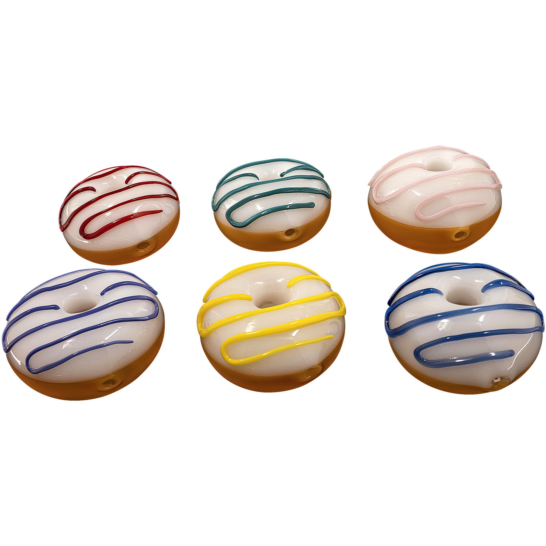 LA Pipes "Frosted Donut" Glass Pipe – Headshop.com