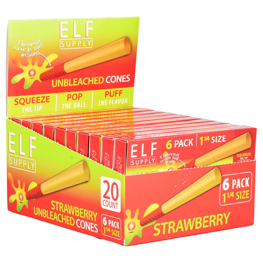 ELF Supply Unbleached Flavor Pop Pre-Rolled Cones | 1 1/4 | 6pc | 20pk – Headshop.com