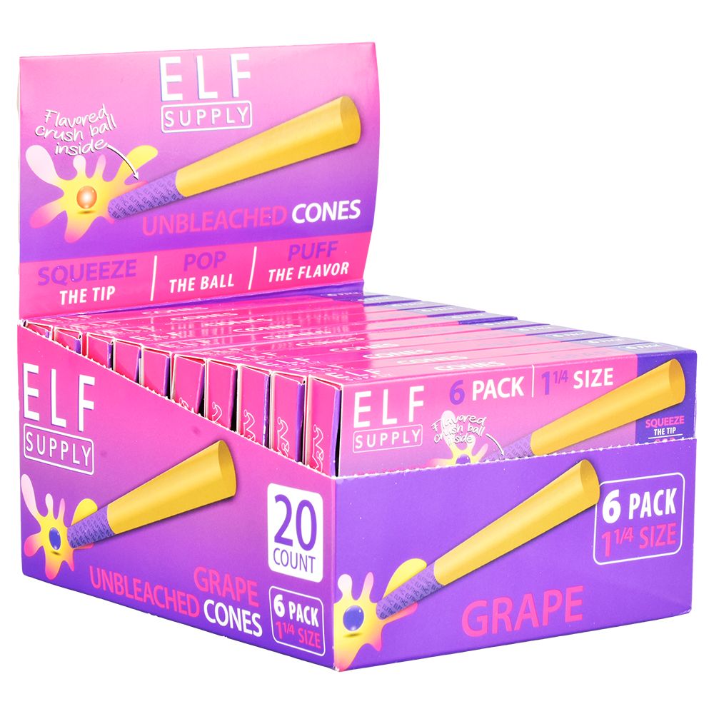 ELF Supply Unbleached Flavor Pop Pre-Rolled Cones | 1 1/4 | 6pc | 20pk – Headshop.com