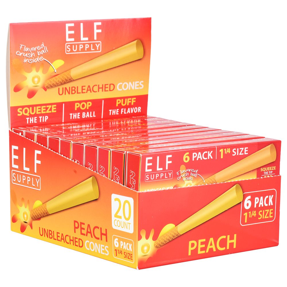 ELF Supply Unbleached Flavor Pop Pre-Rolled Cones | 1 1/4 | 6pc | 20pk ...