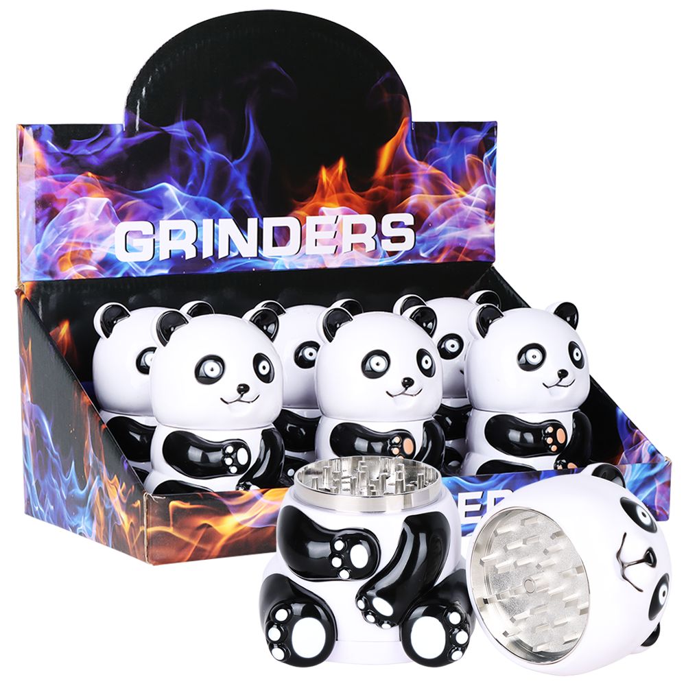 6CT DISPLAY - Panda Grinder - 4pc / 3" – Headshop.com