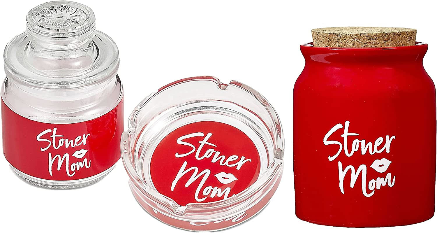 Ashtray and Stash Jar set - Stoner Mom – Headshop.com